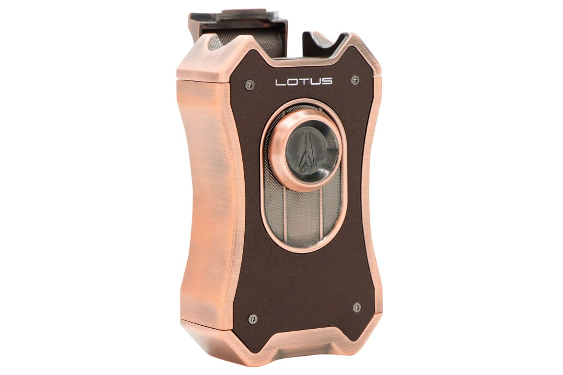 Lotus Emperor Brown Crackle and Copper Quad Torch Table Lighter - 24-1 ...