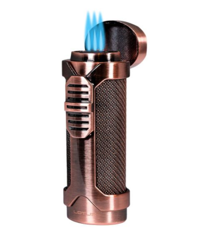 Lotus Armor Copper Triple Torch Lighter With Punch Cutter - 24-0130 ...