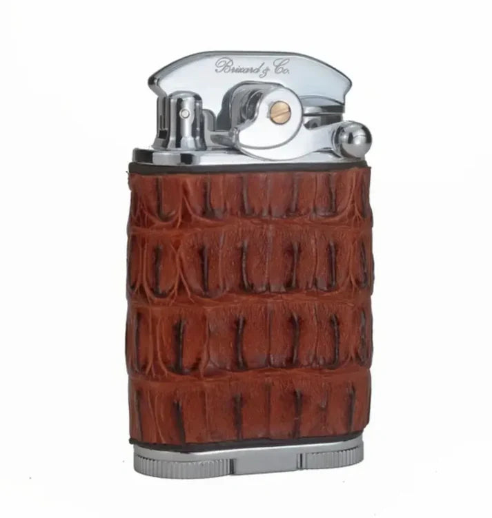 Brizard Gatsby Lighter Genuine Cognac Caiman Alligator - GTLGCC – Vasco ...