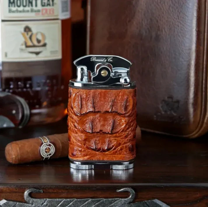 Brizard Gatsby Lighter Genuine Cognac Caiman Alligator - GTLGCC – Vasco ...
