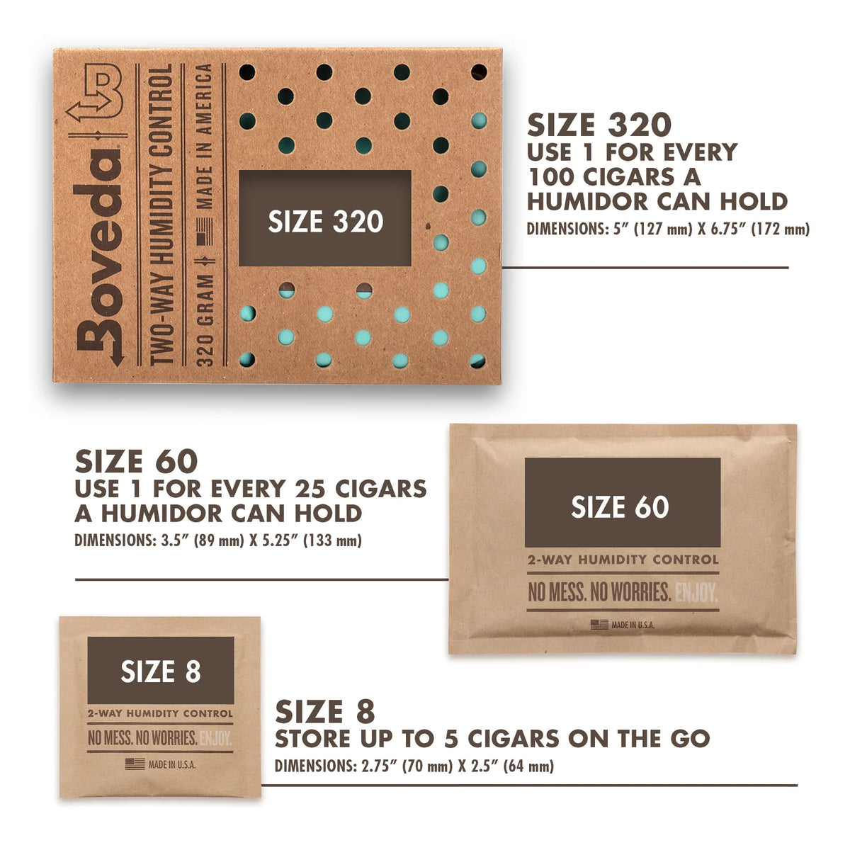 Boveda 62% RH Humidity Control 12 Pouches of 67g – Vasco Cigars